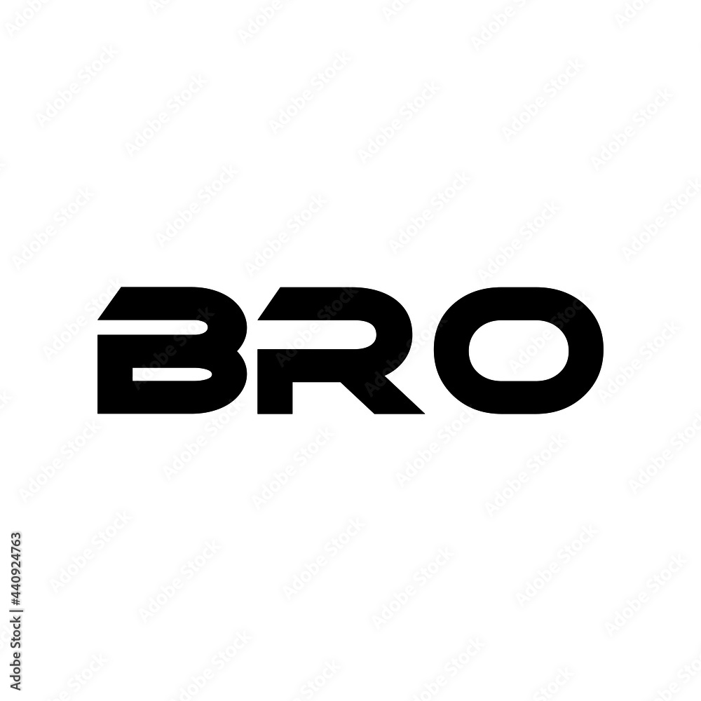 BRO letter logo design with white background in illustrator, vector ...