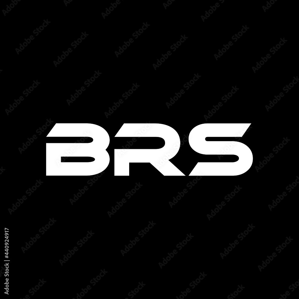 BRS letter logo design with black background in illustrator, vector ...