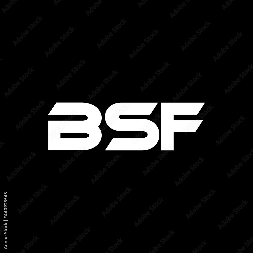 RSF letter logo design with black background in illustrator, vector ...