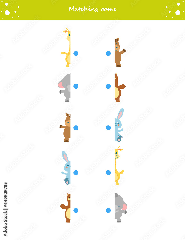 Matching game. Draw a line. Education developing worksheet. Riddle for ...