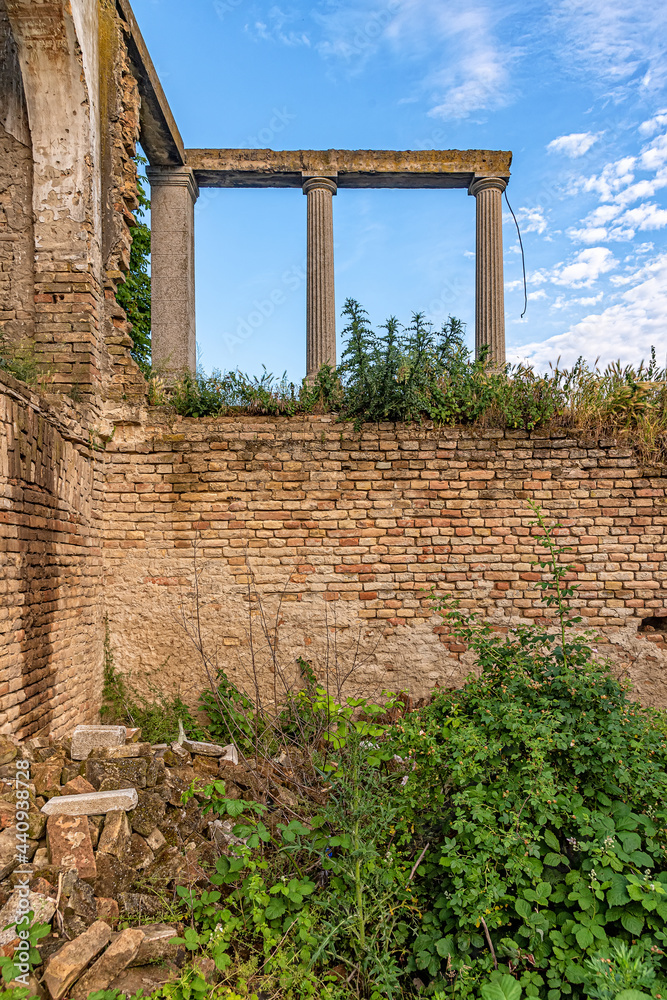 Mali Idjos, Serbia - June 06, 2021: The abandoned summer house in Mali ...