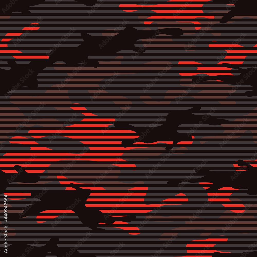 Camouflage seamless pattern from spots. Abstract camo from lines and ...