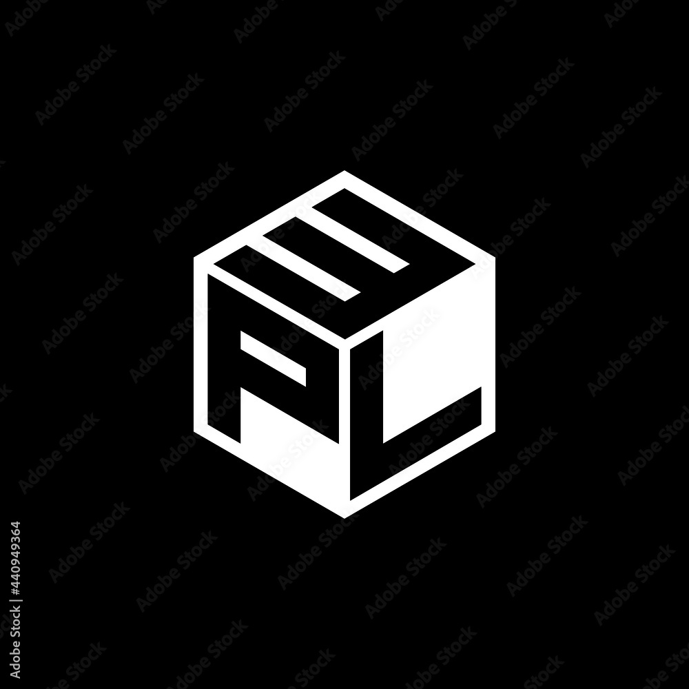 PLW letter logo design with black background in illustrator, vector ...