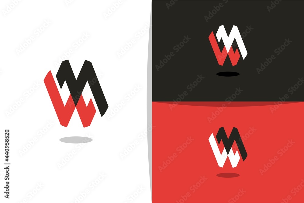 Creative Modern Monogram Logo Letter M W. Vector Simple Luxury Initial ...