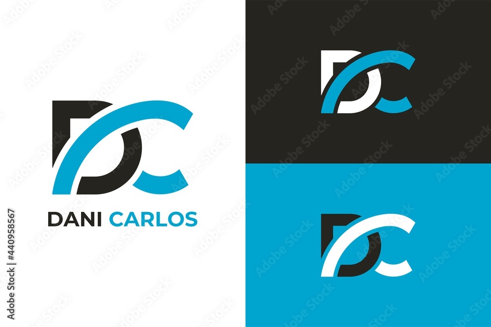 Creative Modern Monogram Logo Letter D C. Vector Simple Luxury Initial ...