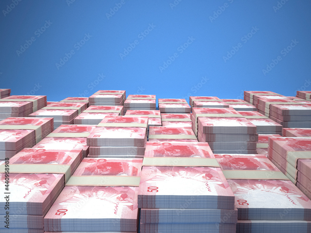 Philippine money. Philippine peso banknotes. 50 PHP pesos bills. Stock ...