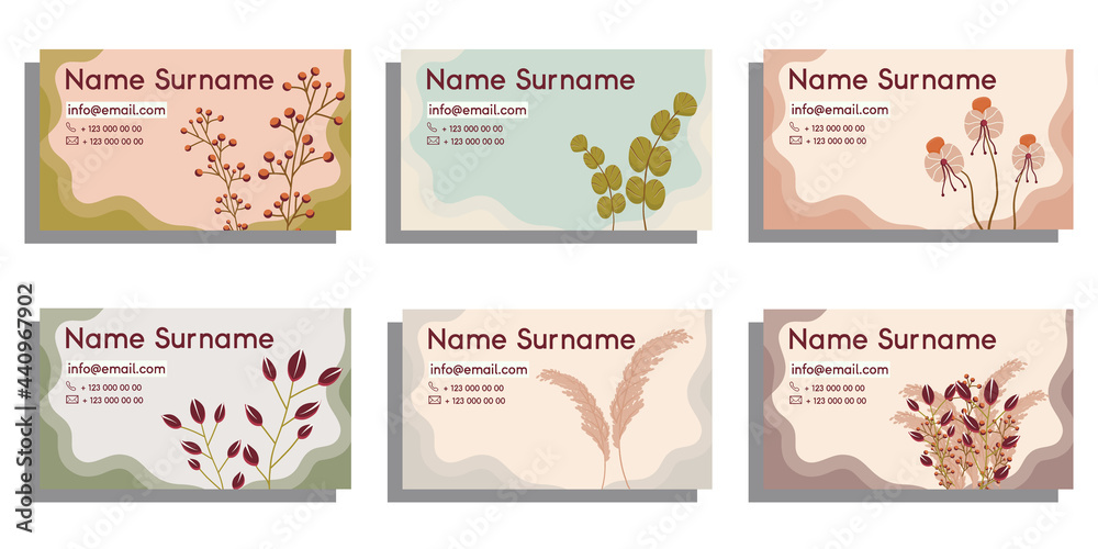 Set the signature template in the email. Abstract shapes, flowers, and ...
