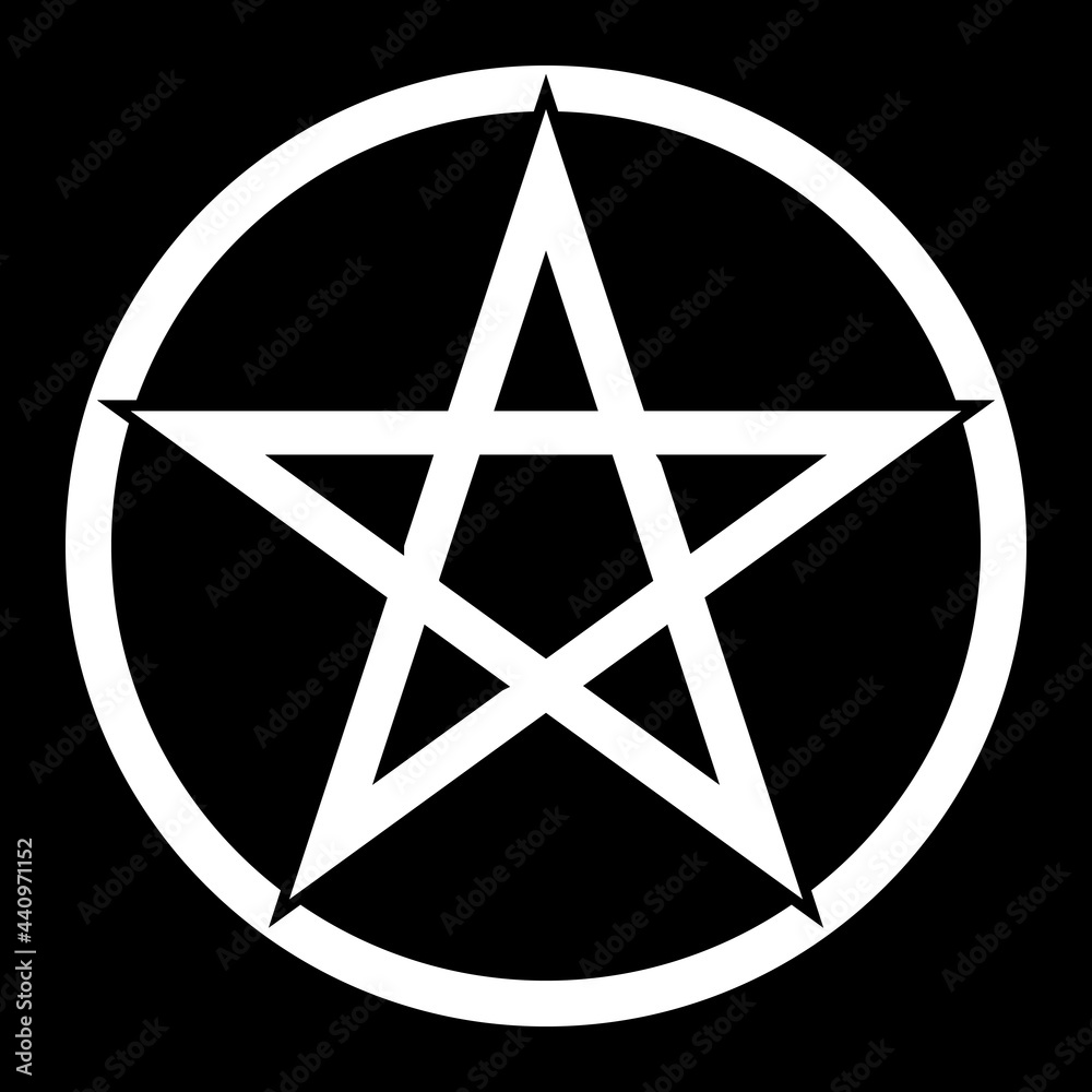 Ancient pagan symbol of the pentagram. Vector illustration Stock Vector ...
