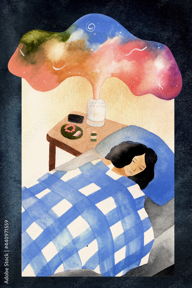 Sleeping rituals Stock Illustration | Adobe Stock