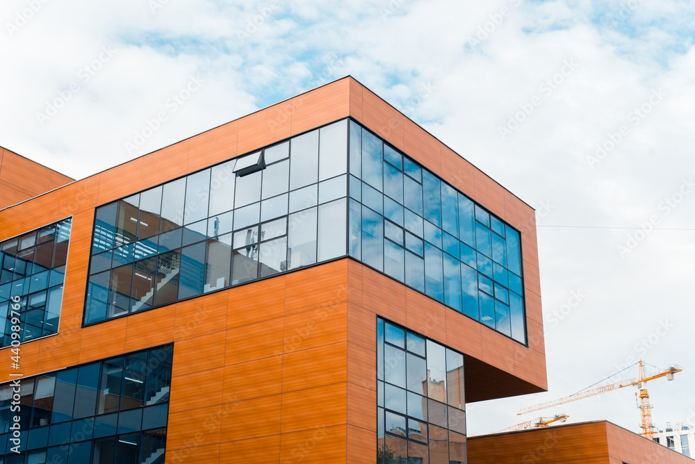 Office building exterior. Modern minimalist urban architecture outside ...
