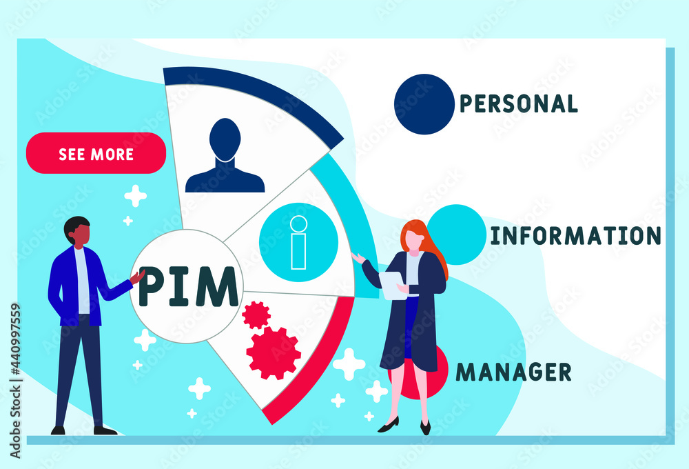 Vector website design template . PIM - Personal Information Manager ...