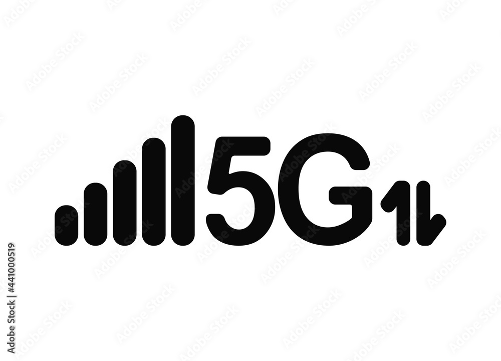 Vetor de 5G signal icon. High speed network interface. Mobile Internet ...