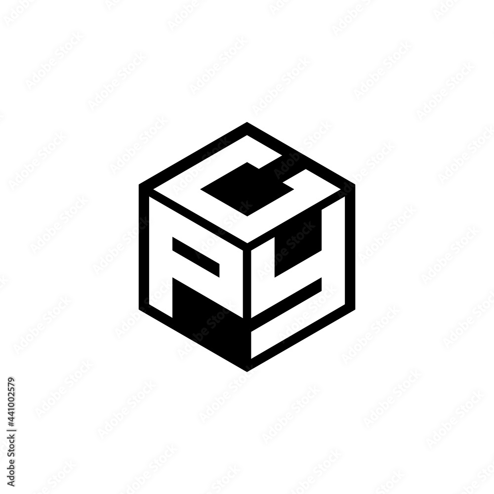 PYC letter logo design with white background in illustrator, vector ...