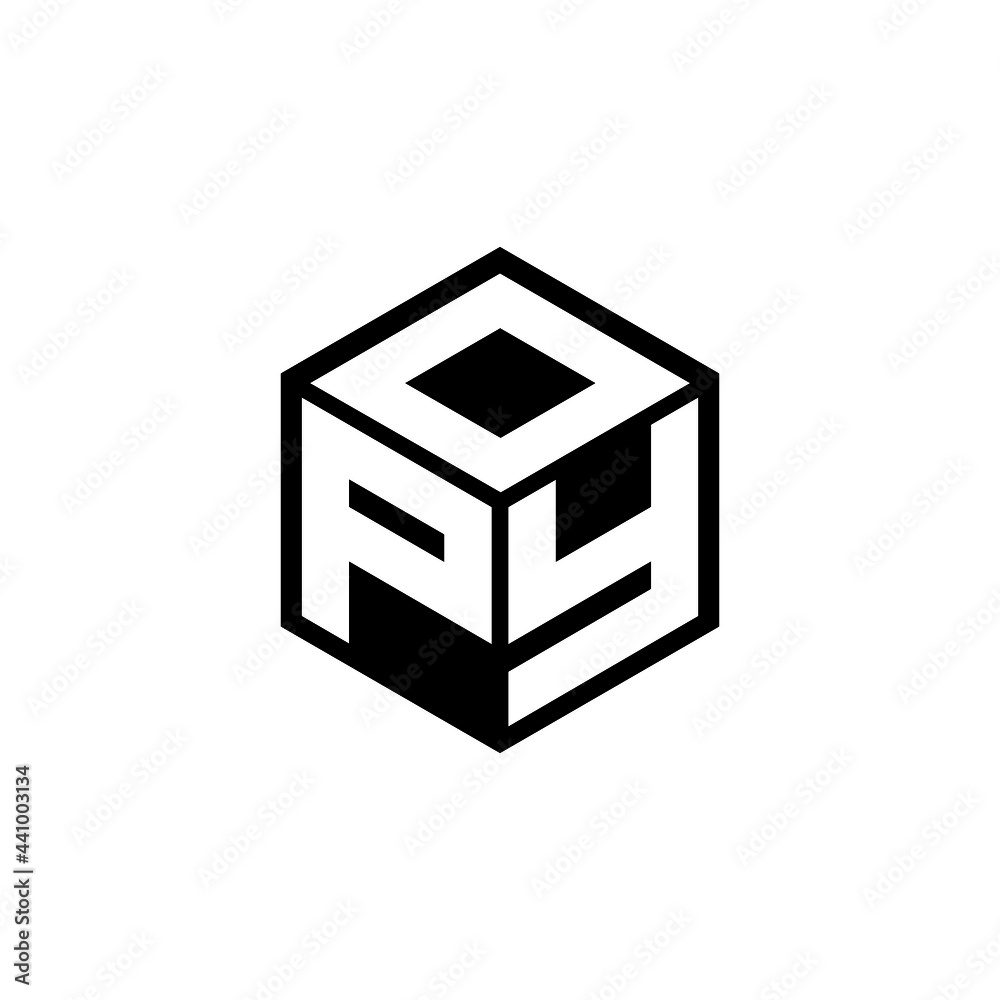 PYO letter logo design with white background in illustrator, vector ...