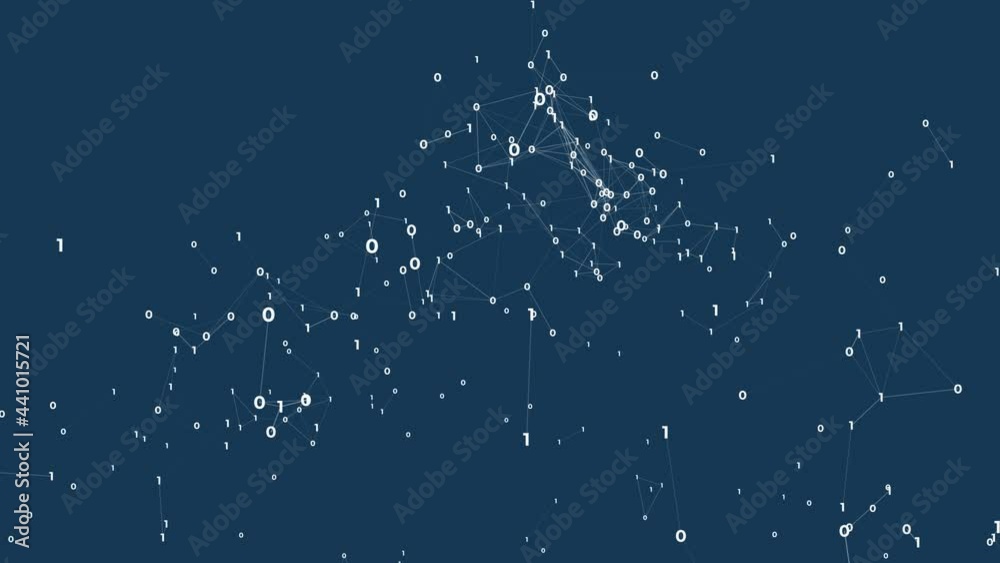 Binary Code and Lines background loops - flat design style Stock Video ...