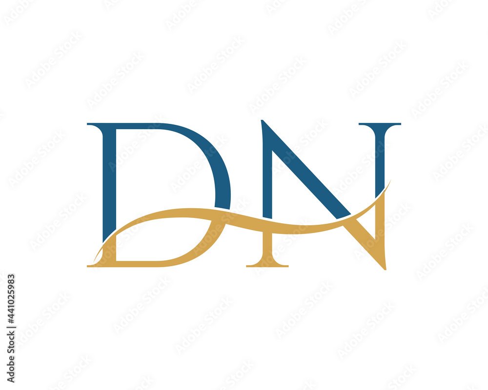 Initial letter DN, DN letter logo design Stock Vector | Adobe Stock