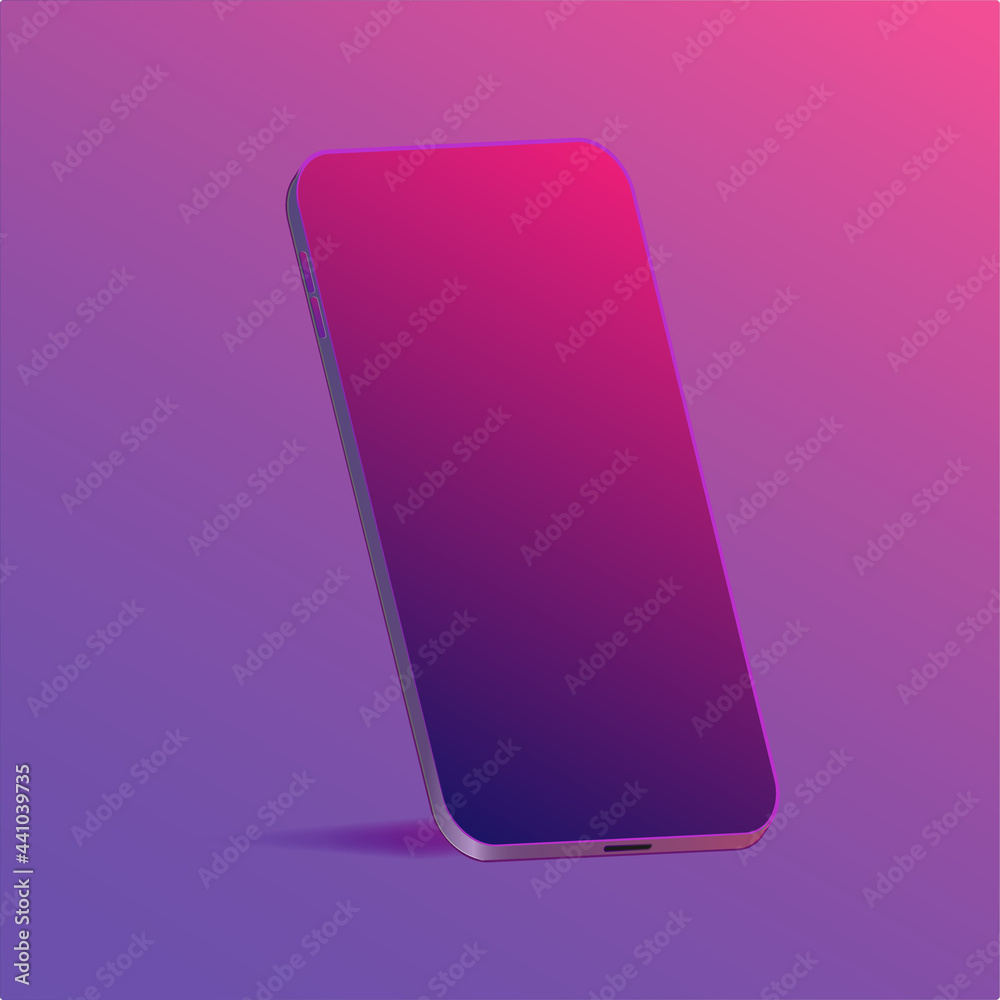 App presentation design. Modern realistic smartphone mockup with blank ...