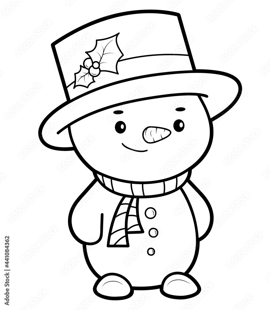 Christmas Coloring Snowman