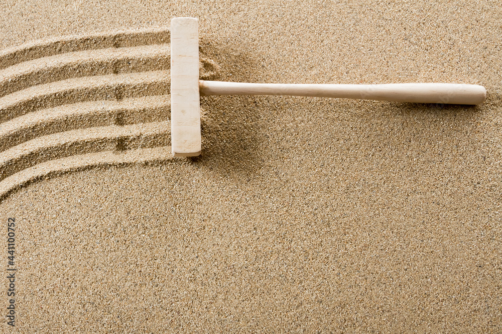 Rake And Zen Sand