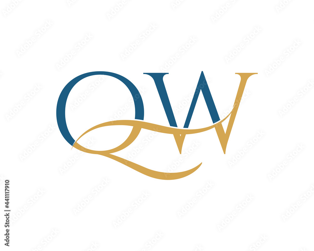 Initial letter QW, QW letter logo design Stock Vector | Adobe Stock