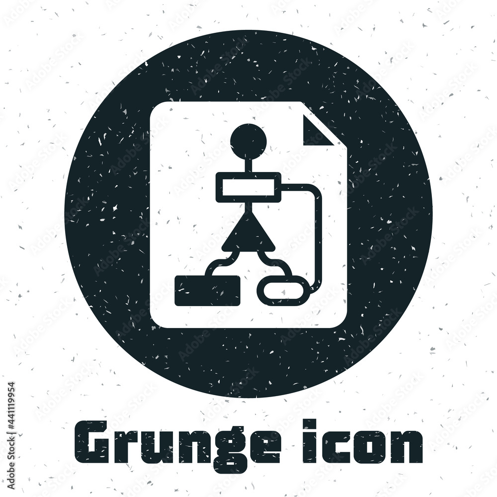 Grunge Tile flowchart for program design or process management plan ...
