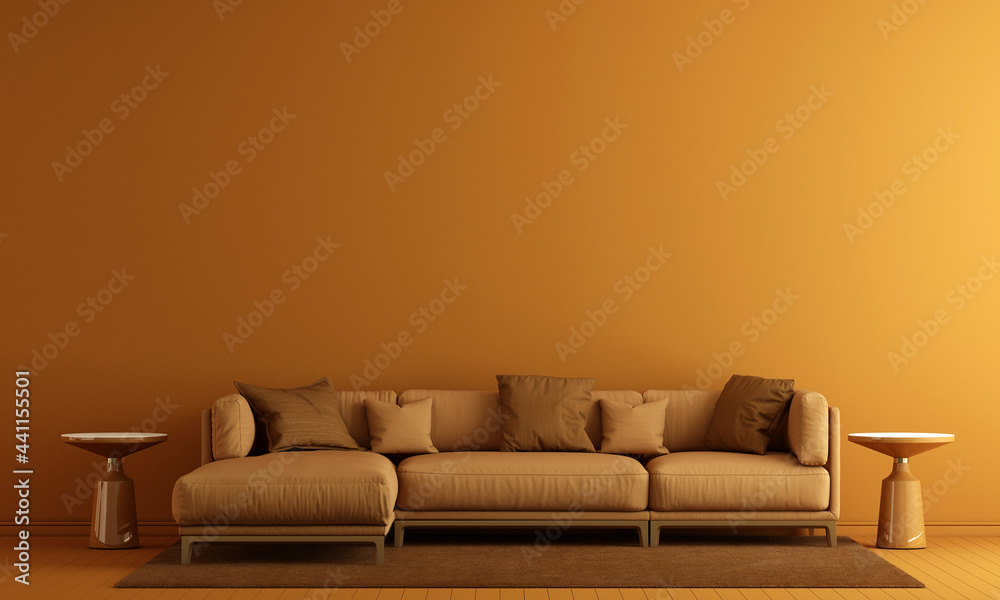 Modern cozy living room interior and sofa and wall texture background ...