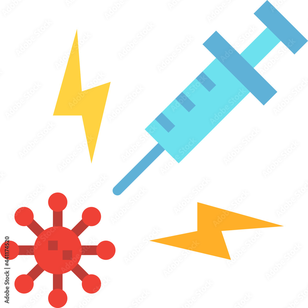 vaccine flat icon Stock Vector | Adobe Stock