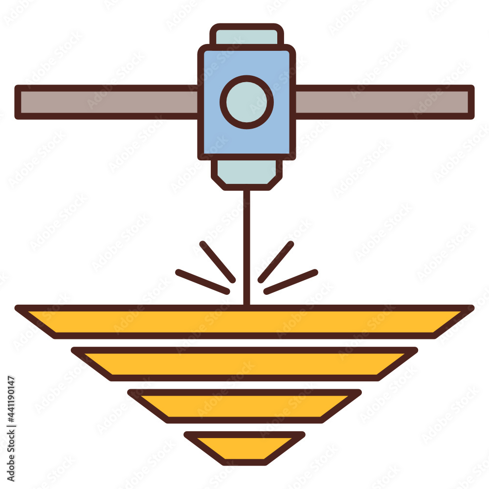 Binder jetting concept, Electron Beam additive manufacturing vector ...
