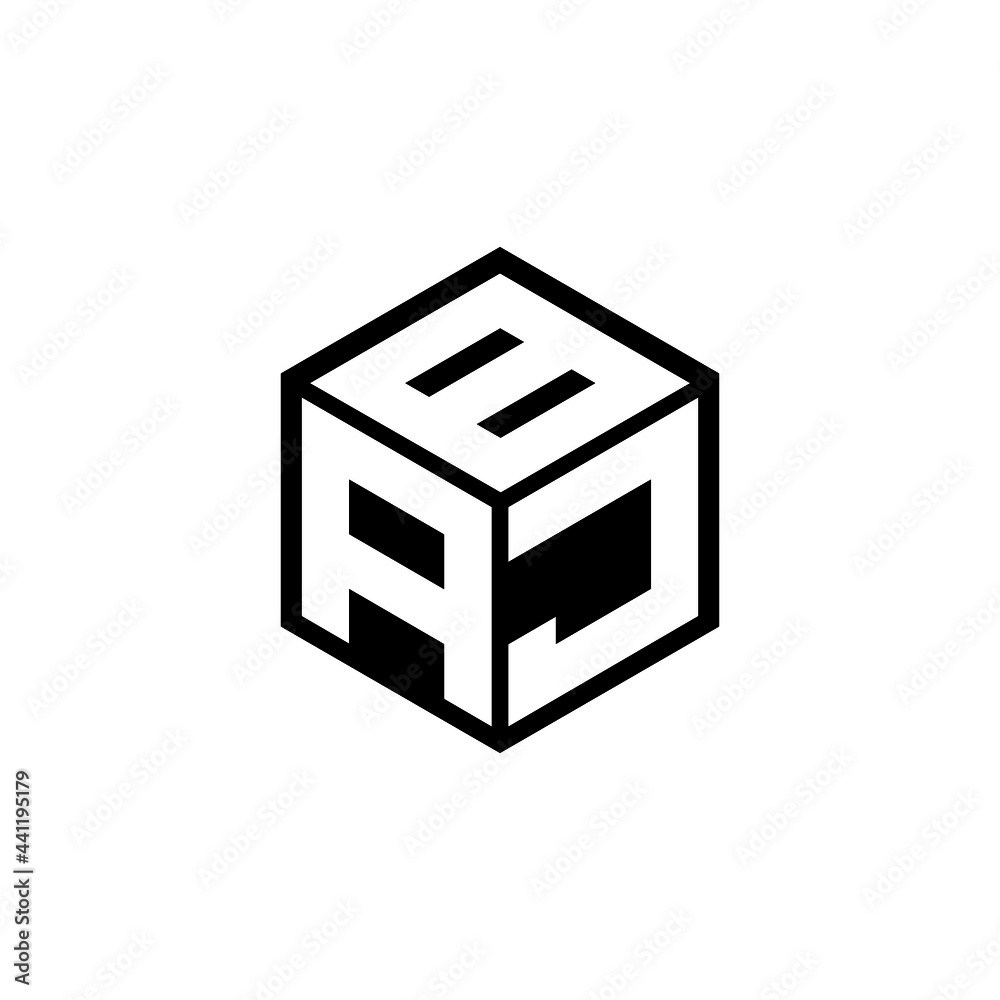 AJB letter logo design with white background in illustrator, vector ...