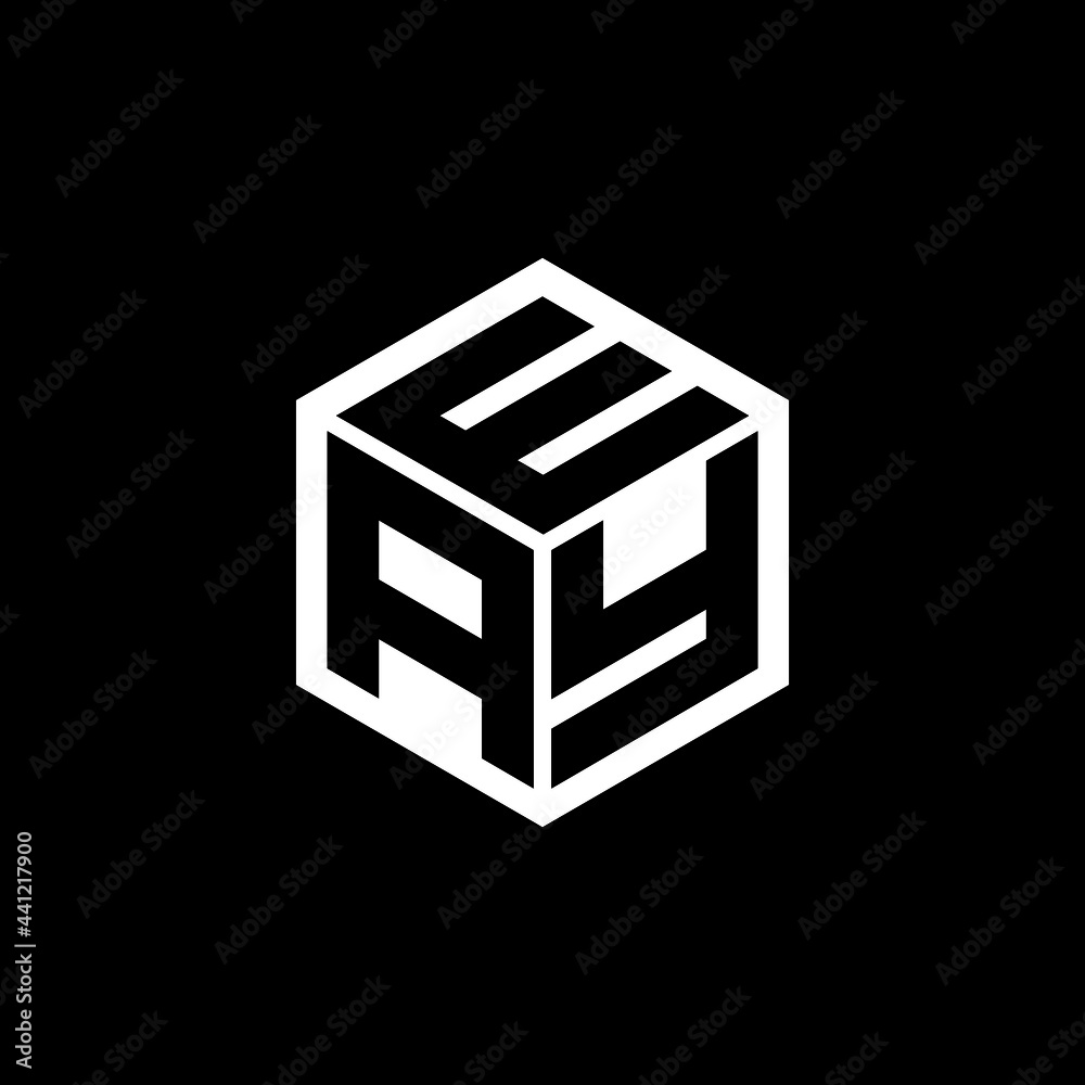 AYE letter logo design with black background in illustrator, vector ...