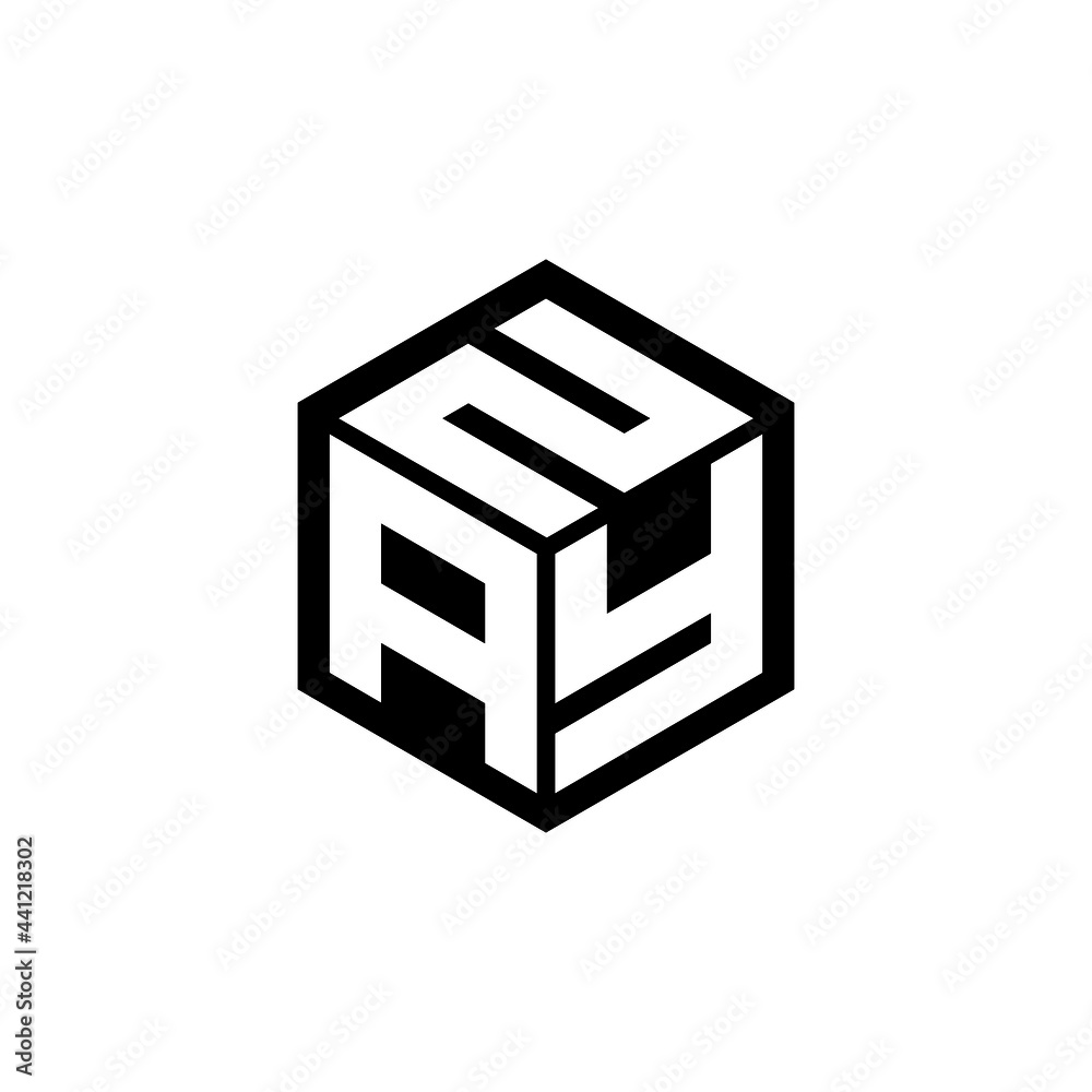 AYN letter logo design with white background in illustrator, vector ...