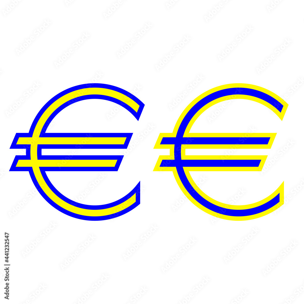 Euro € symbol or sign of graphical of pan-European currency from ...