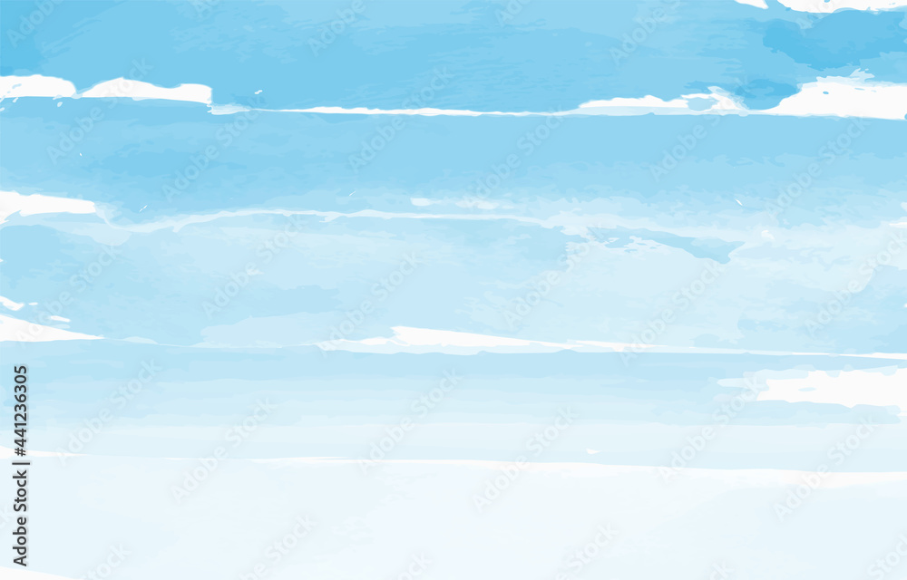 Watercolor Sky Background Design for summer Stock Vector | Adobe Stock
