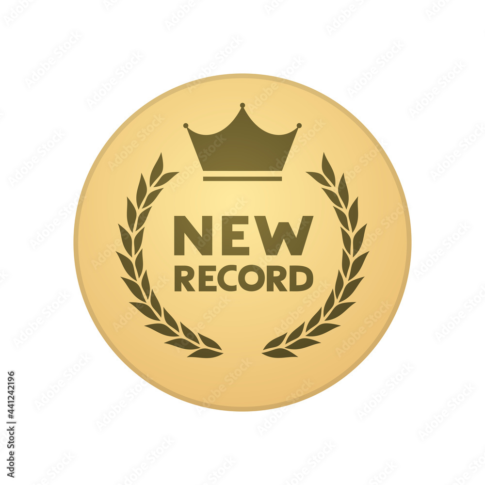New record symbol Stock Vector | Adobe Stock
