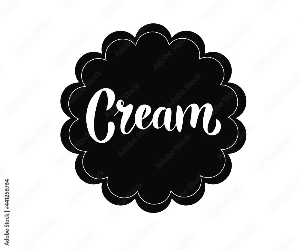 cream shop logo badges and labels, gelateria signs. Retro logotypes for ...