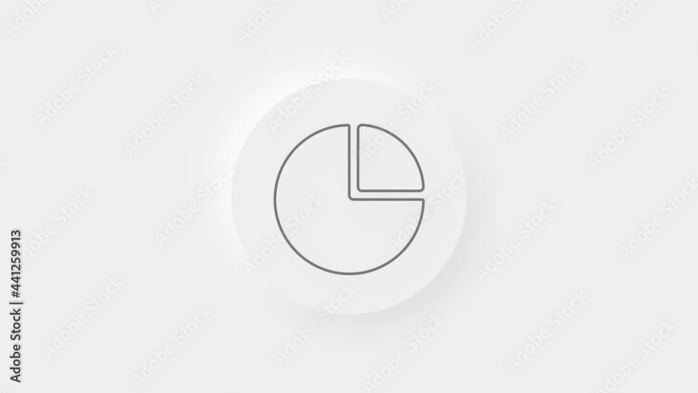 Animated Chart. Circle diagram for presentation, Pie chart indicated 75 ...