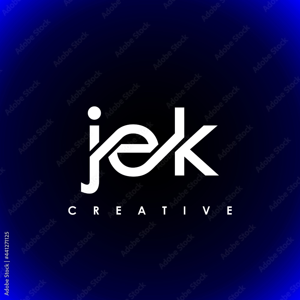 JEK Letter Initial Logo Design Template Vector Illustration Stock ...