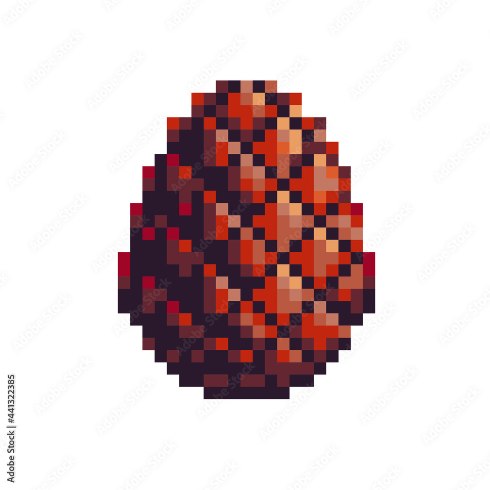 Nature pixel art icons set spruce and fir-tree cone isolated vector ...