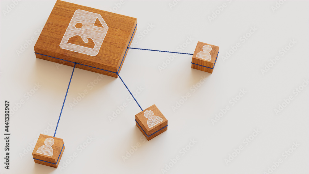 Image Technology Concept with picture Symbol on a Wooden Block. User ...