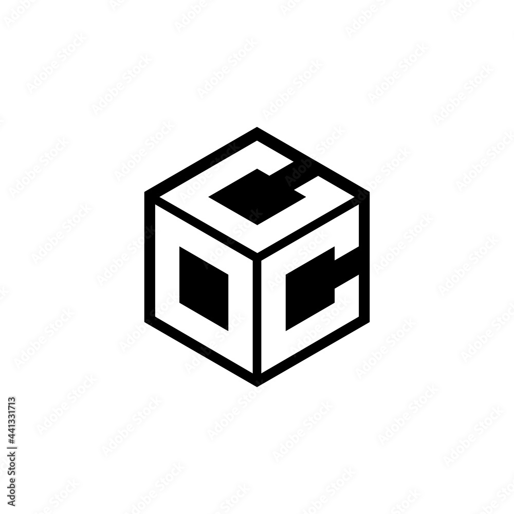 DCC letter logo design with white background in illustrator, vector ...