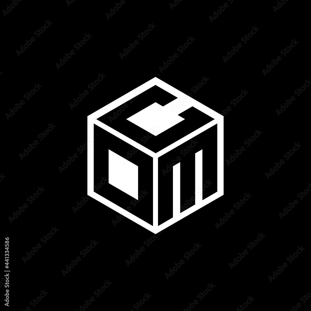 DMC letter logo design with black background in illustrator, vector ...