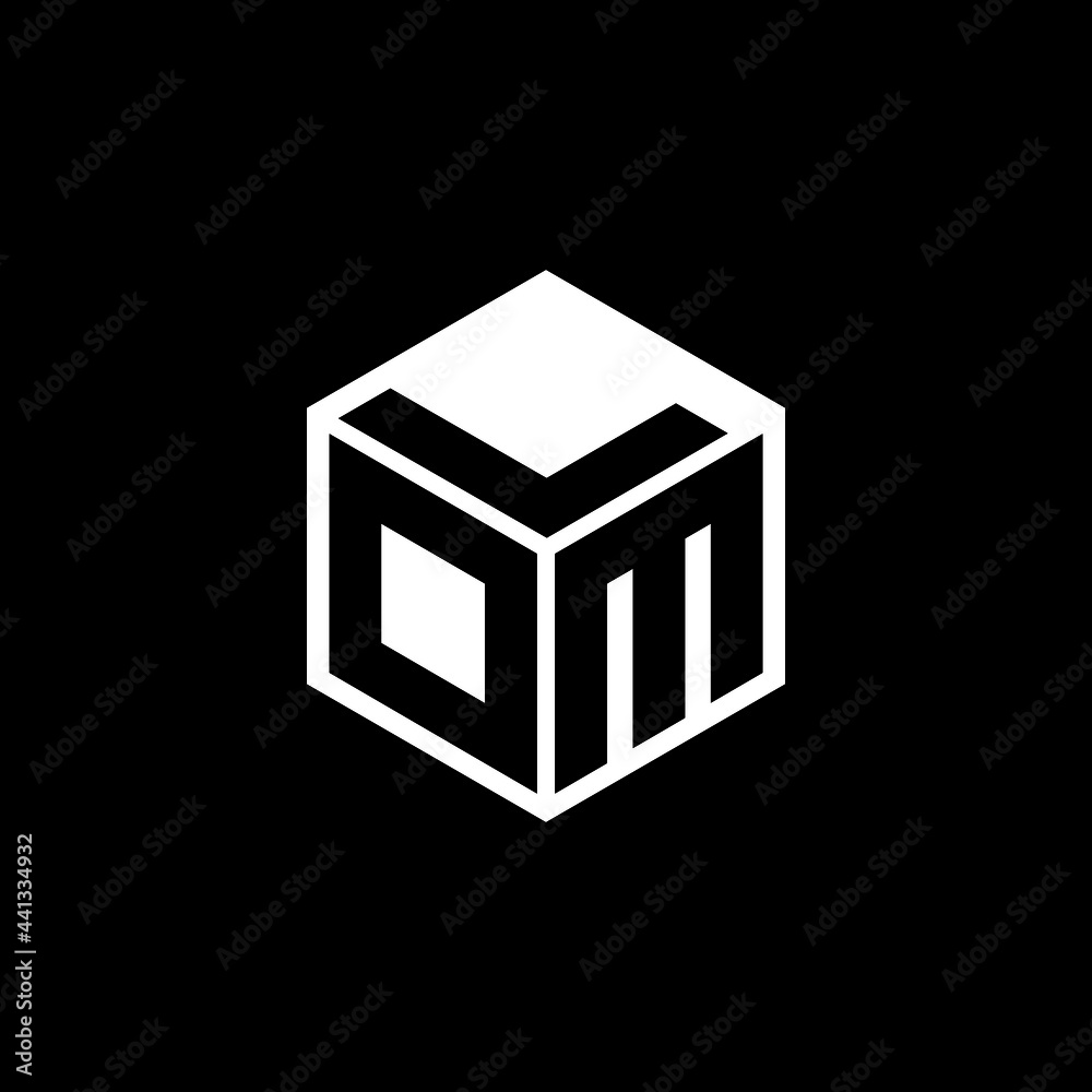DML letter logo design with black background in illustrator, vector ...