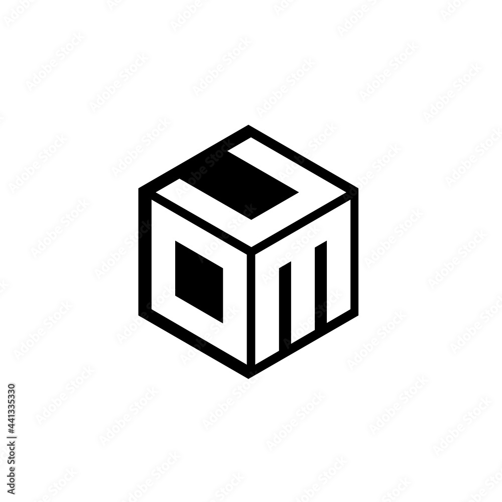 DMU letter logo design with white background in illustrator, vector ...