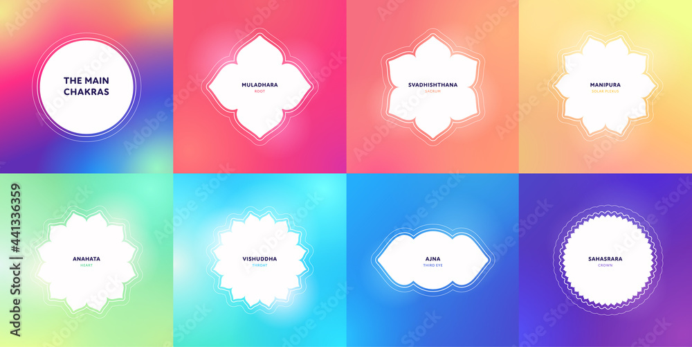 Spiritual awakening and wellness concept. Vector flat abstract banner ...