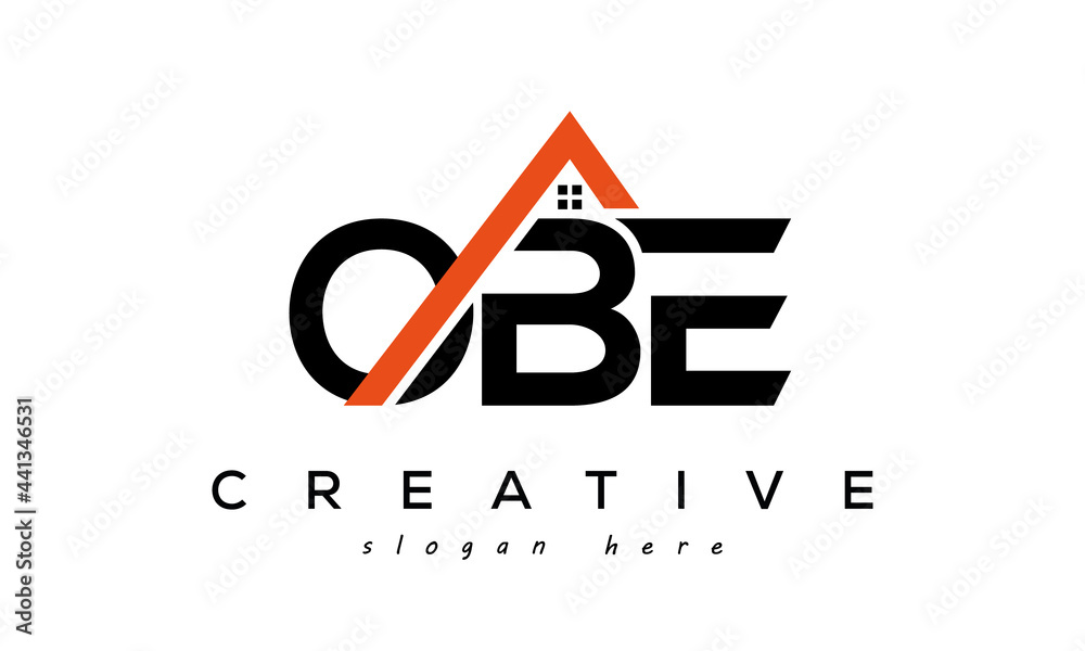 initial OBE letters real estate construction logo vector Stock Vector ...