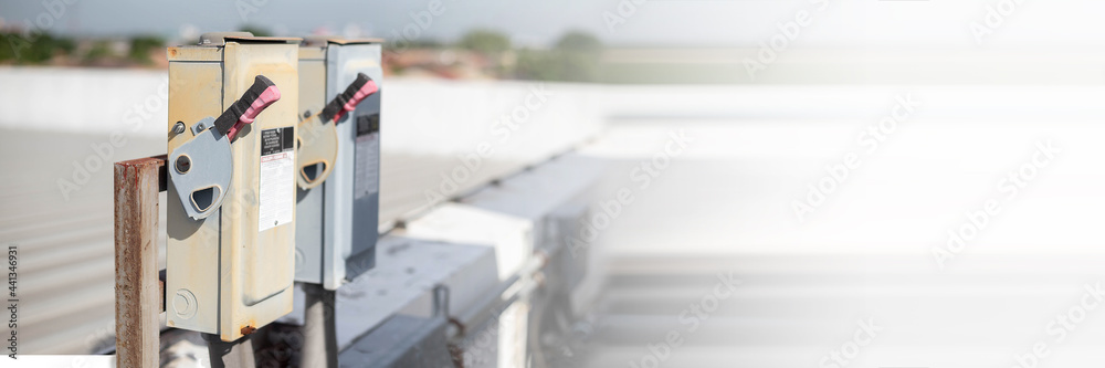 electrical safety switch box on isolate background.main electrical ...