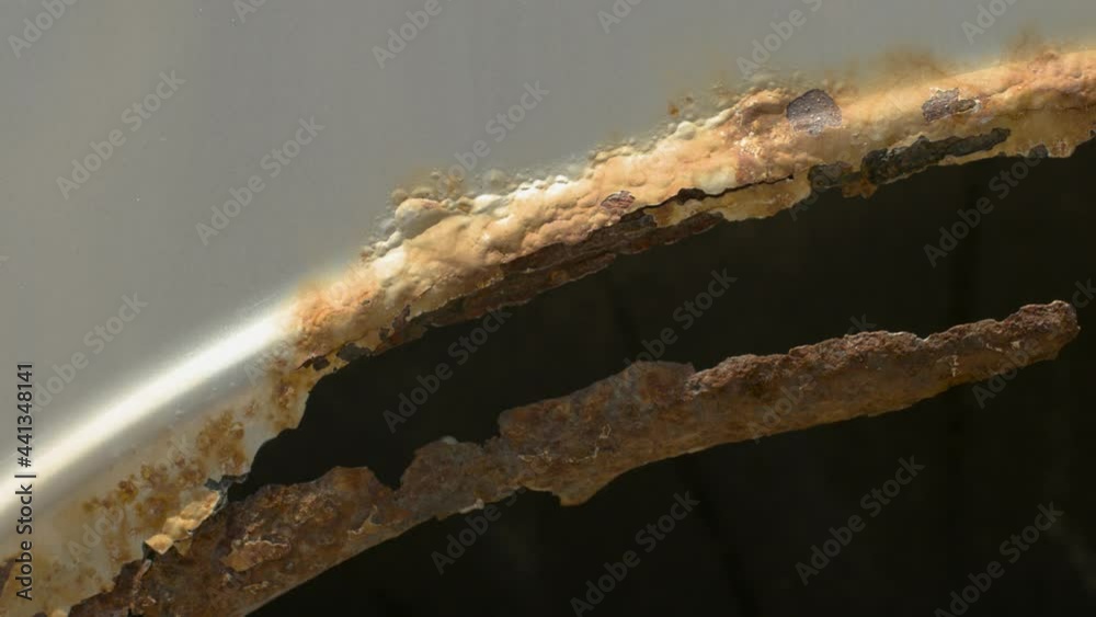 Stockvideo Deep rust on the body of a gray old car. Rust and corrosion ...