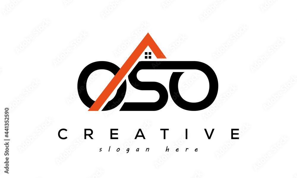 initial OSO letters real estate construction logo vector Stock Vector ...