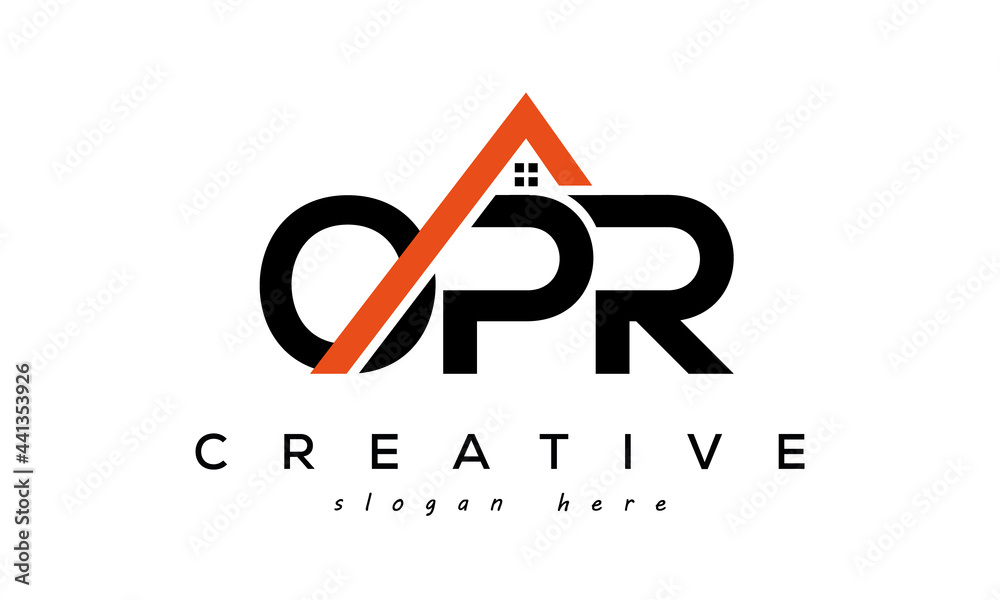 initial OPR letters real estate construction logo vector Stock Vector ...