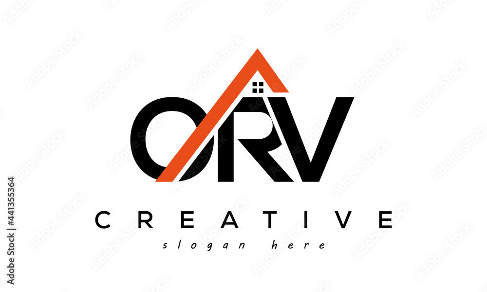 initial ORV letters real estate construction logo vector Stock Vector ...